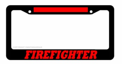 Firefighter Fire Fighter Support Rescue Color Red Car Truck License ...