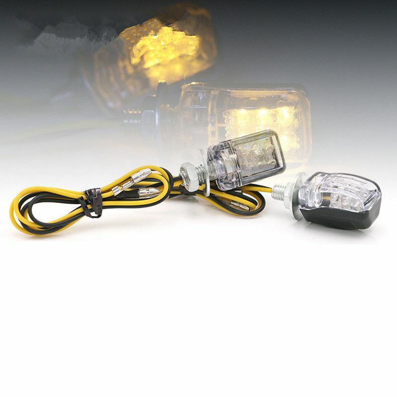 4x 6LED Black Micro Mini Tiny Small Indicators Turn Signals Motorcycle ...