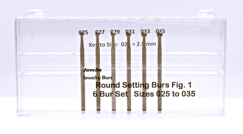 JEWELRY ROUND BUR MEDIUM SET, 6 PCS 025 TO 035, FIG 1, QUALITY BURS FOR ...