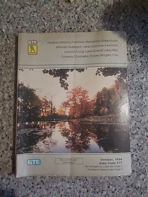 Vintage 1984 Alpena/ Atlanta/ Fairview Michigan Telephone Directory ...
