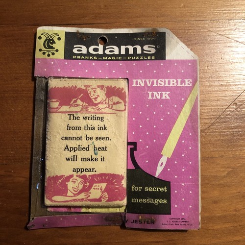 1958 Adams Pranks And Puzzles , Invisible Ink New Old Stock, Sealed ...