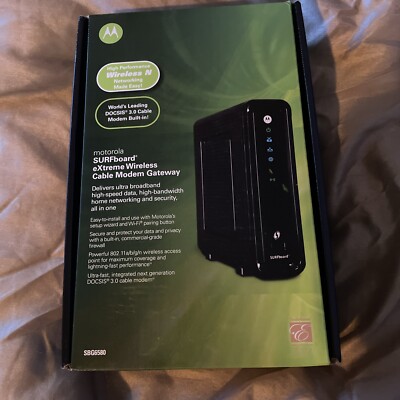 Motorola Arris SURFboard SBG6580 DOCSIS 3.0 Cable Modem WiFi, No Power ...