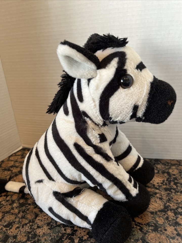 Wild Republic Sitting Zebra Plush Stuffed Zoo Animal 12" | eBay