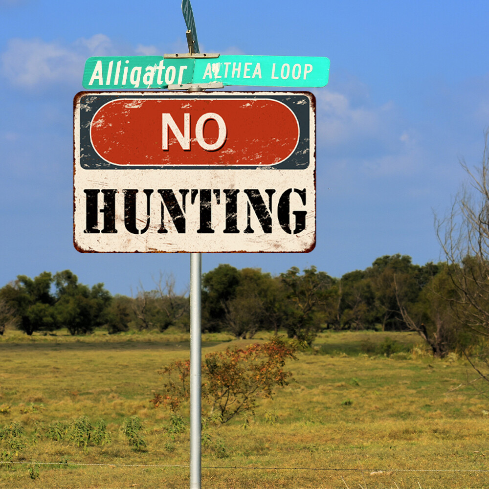 Rustic No Hunting Signs