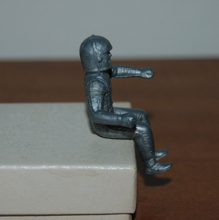1960s Marx - Operation Moon Base Astronaut Silver Plastic sitting ...