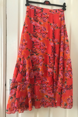 PRETTY DUSTY DAZE ORANGE MULTICOLOUR SKIRT S GREAT CONDITION | eBay UK