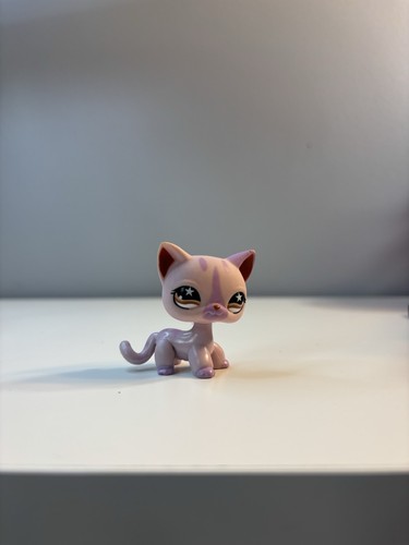 Authentic LPS #933 Purple Stripped Shorthair Cat With Orange Eyes. | eBay