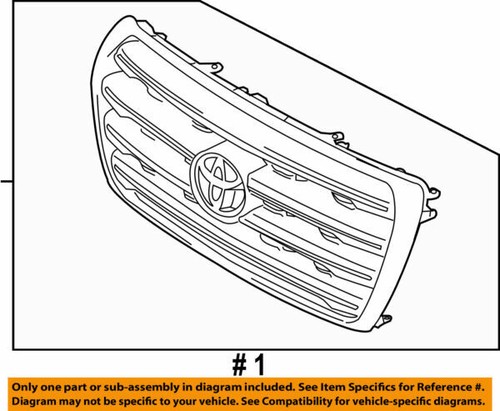 53101-60481 Toyota Grille sub-assy, radiator 5310160481, New Genuine ...