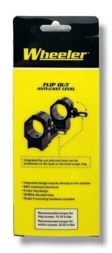 Wheeler 1-Pc Scope Mount 20 MOA w/ Flip-Out Level for SAVAGE ROUND ...