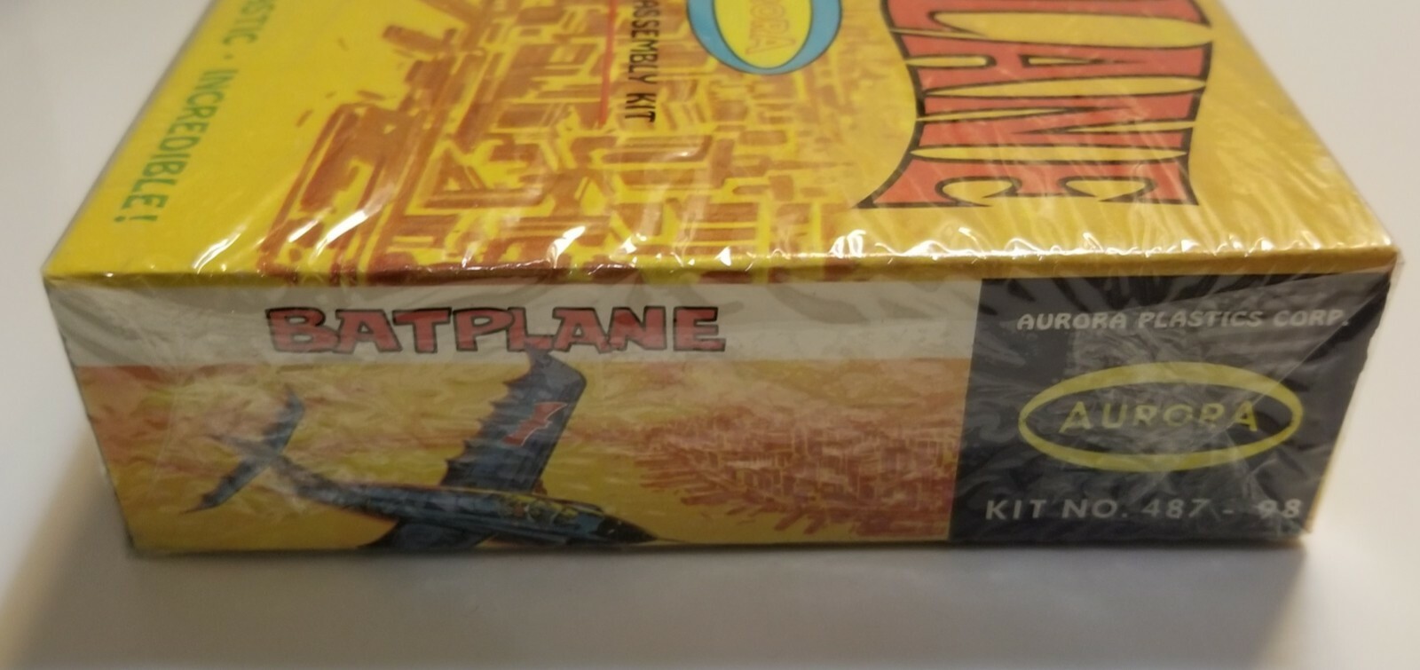 SUPER RARE Vintage 1966 Aurora BATPLANE Plastic Assembly Model Kit #487 ...