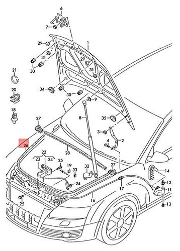 Genuine Seal Front AUDI A6 Allroad Quattro Avant S6 A6l 4F0823731A | eBay
