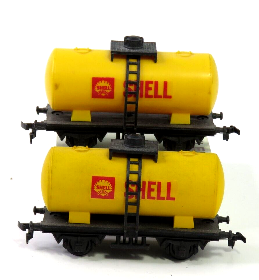 2 PCS LIMA SHELL YELLOW TANK CAR 2702 HO SCALE MADE ITALY L-396 | eBay