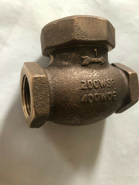 United Brass 50T 1 Spring Loaded Lift Check Valve 1" 400 WOG 200 WSP ...