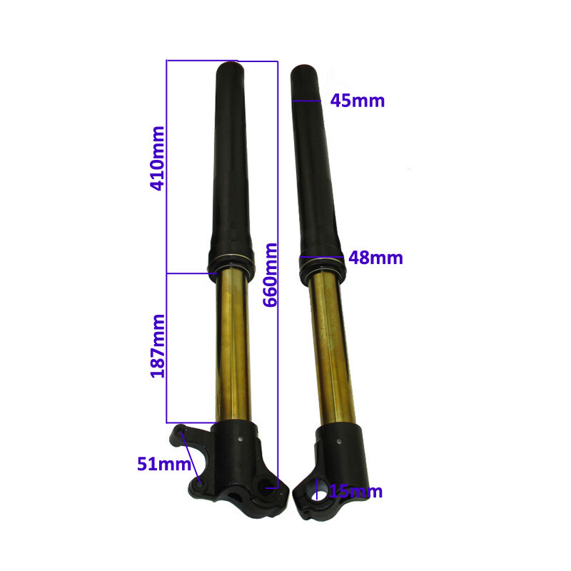 660mm 45mm/48mm Full Adjustable Front Forks Suspension For Pit Dirt ...