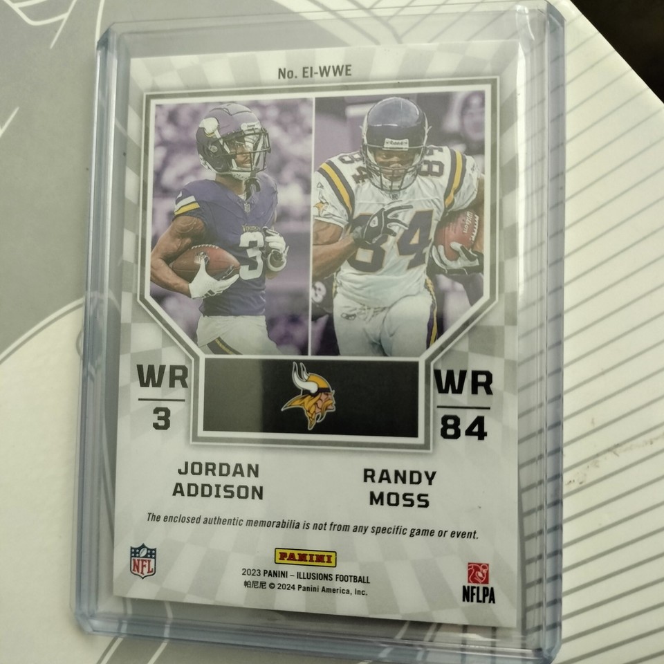 2023 Panini Illusions football Rookie Idols Jordan Addison Randy Moss ...