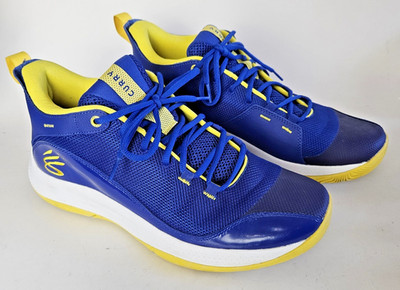 Near Mint! STEPH CURRY Under Armour 3Z5 Blue Yellow Basketball Shoes M ...