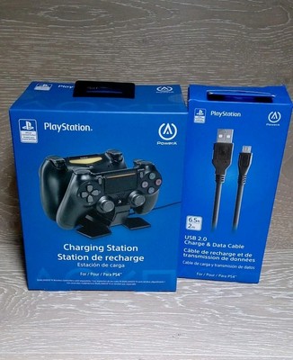 PowerA PlayStation 4 DualShock Controller Charging Station & Data USB ...
