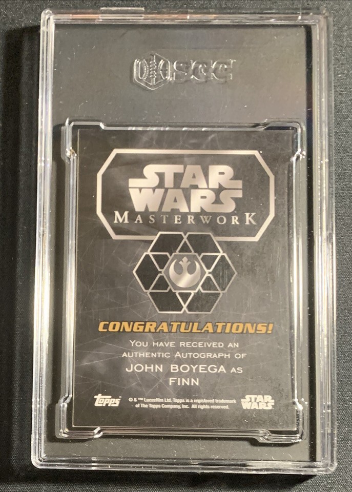 John Boyega As Finn 2016 Topps Star Wars Masterwork Canvas Auto #/25 ...