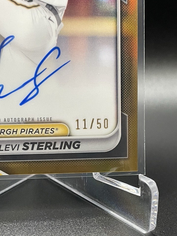 2024 Bowman Draft LEVI STERLING 1st Bowman TRUE GOLD #11/50 Pittsburgh ...