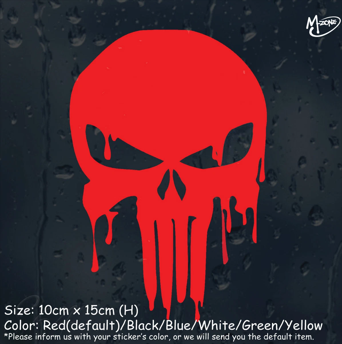 Red Punisher Skull Logo