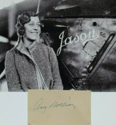 Amy Johnson Mollison Record Setting Aviation Pioneer Autograph 'Rare ...