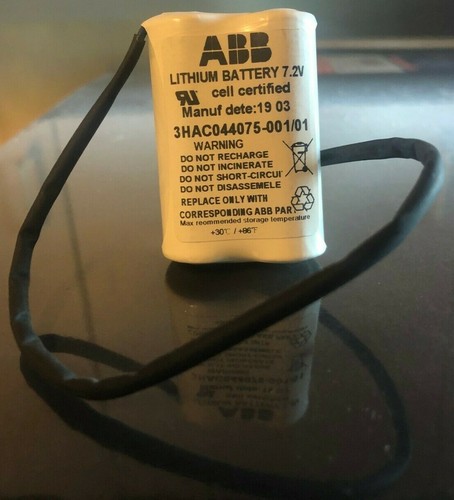 Brand New ABB ABB 3HAC044075-001 Battery 7.2V Lithium PLC | eBay