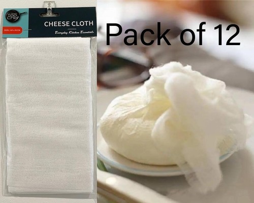 12x Cheesecloth Strainer Filter Mesh Cooking Cheese Cloth Muslin Tea ...