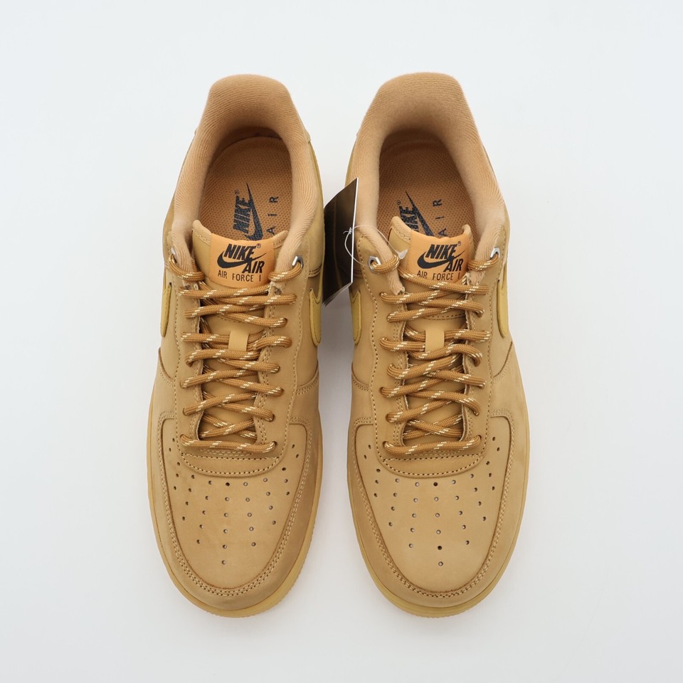 CJ9179-200 Nike Air Force 1 Low Flax Wheat Gum Light Brown Black (Men's ...