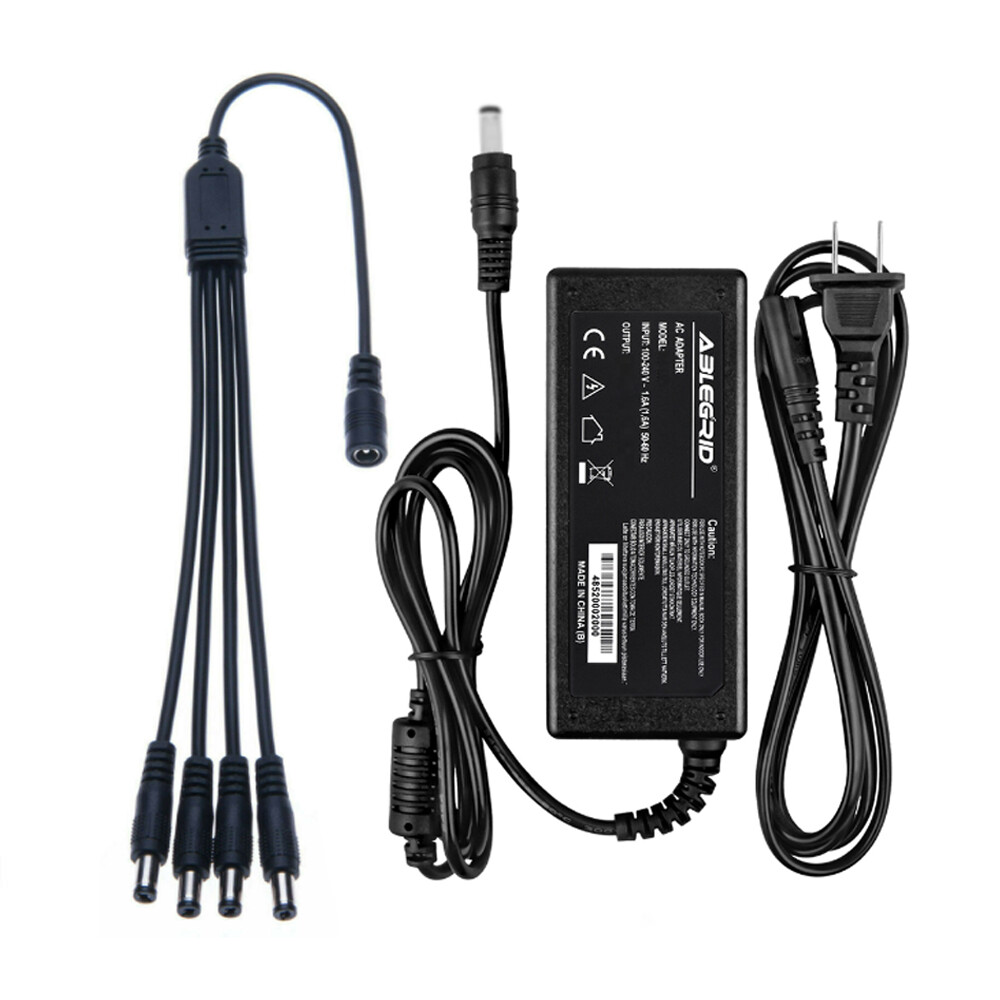 3Amp Power Adapter with 4 way splitter for Lorex Cameras Charger Supply ...
