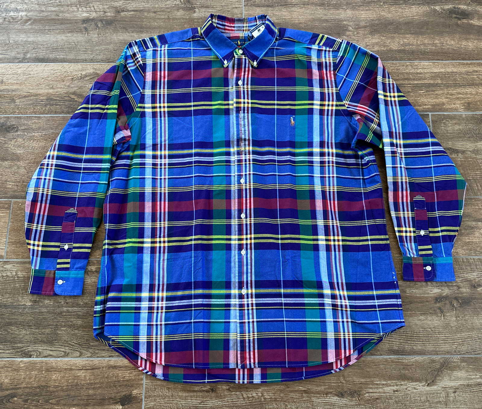 POLO RALPH LAUREN Men's Big & Tall Multi Color Classic Fit Plaid Shirt ...