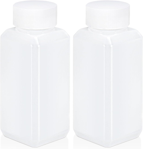 4Oz Plastic Lab Chemical Reagent Bottles, Square Sample Storage ...
