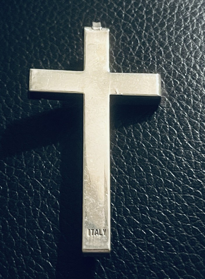 Vtg Pectoral Ebony Nickel Catholic Nun Priest Crucifix Cross 3” - Italy ...