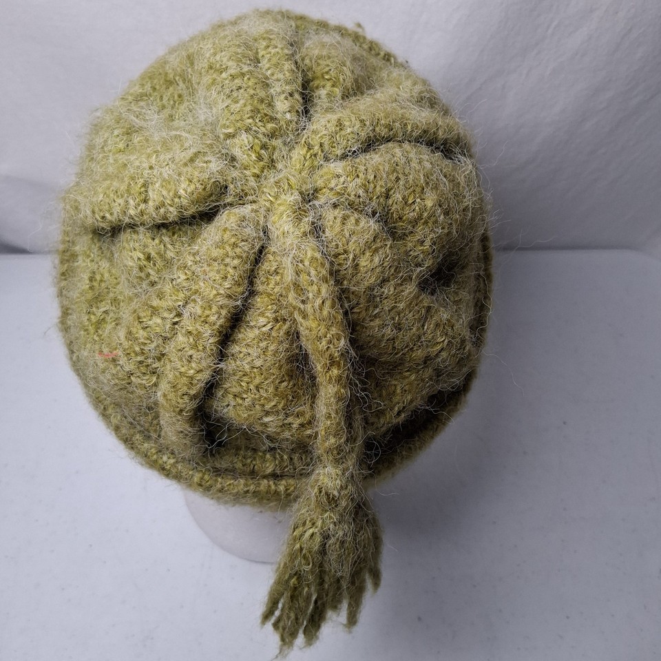 Peruvian Trading Co Knit Hat Chartreuse Green Tassel Winter Beanie ...