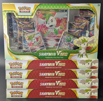 Lot of (5) Pokemon Shaymin Vstar Premium Collection 8-Pack Box Factory ...