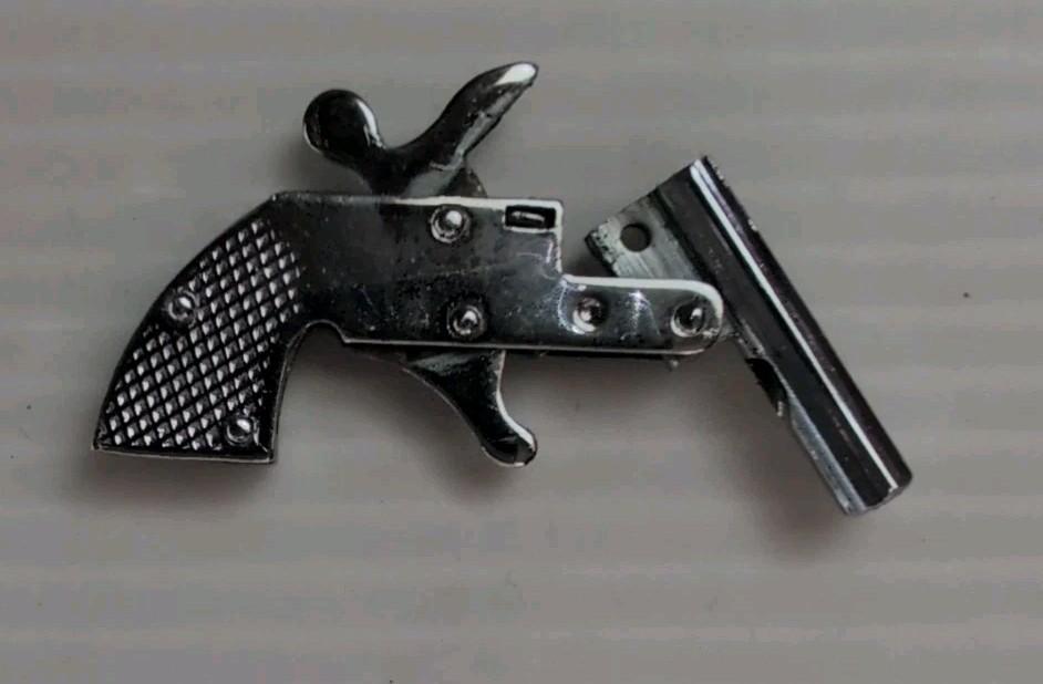 Berloque Miniature 2mm Pinfire Fob Mini Pistol LITTLE ATOM JAPAN GUN ...