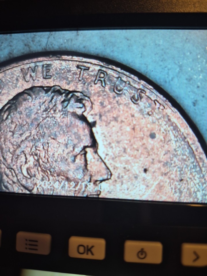 1990 Lincoln No Mint Mark Penny Obverse Off Center Rim Error One Cent ...