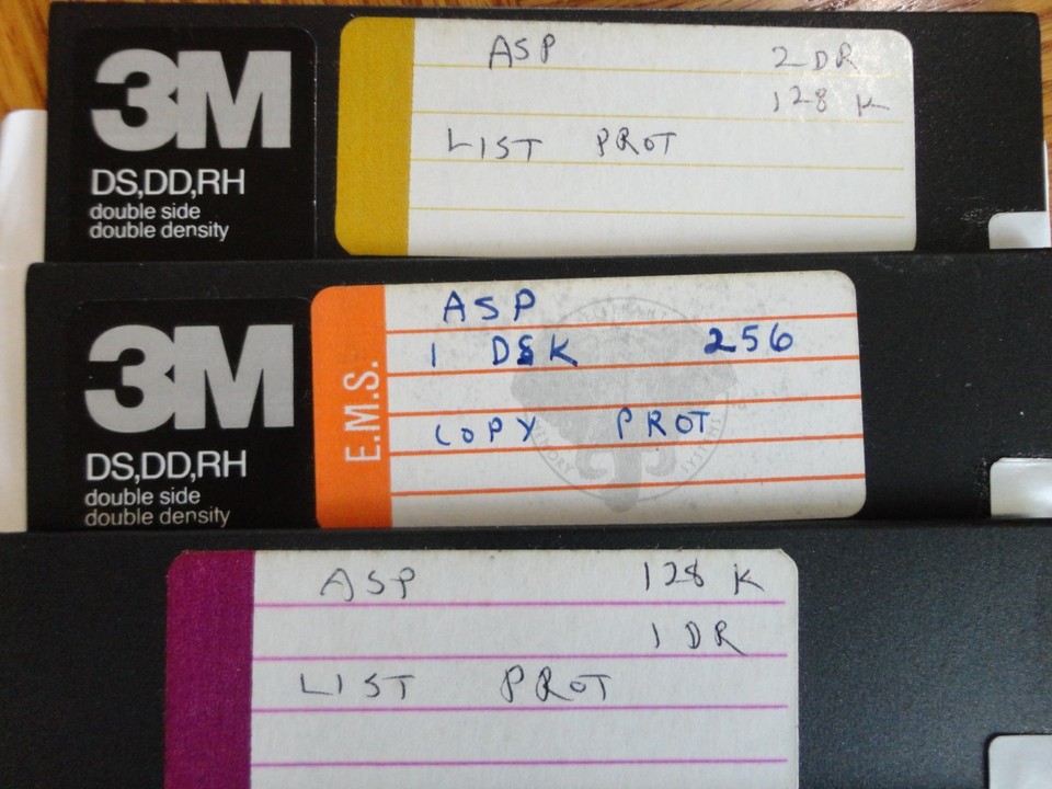 Vintage Lot of 7 Floppy Disk 5.25 ASP ABAS AOK 3M Maxell Double Density ...