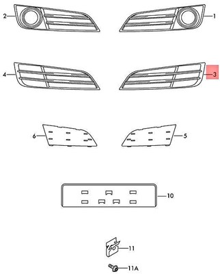 Genuine AUDI A8 S8 quattro 4H2 4H8 grille 4H0807679G3FZ | eBay
