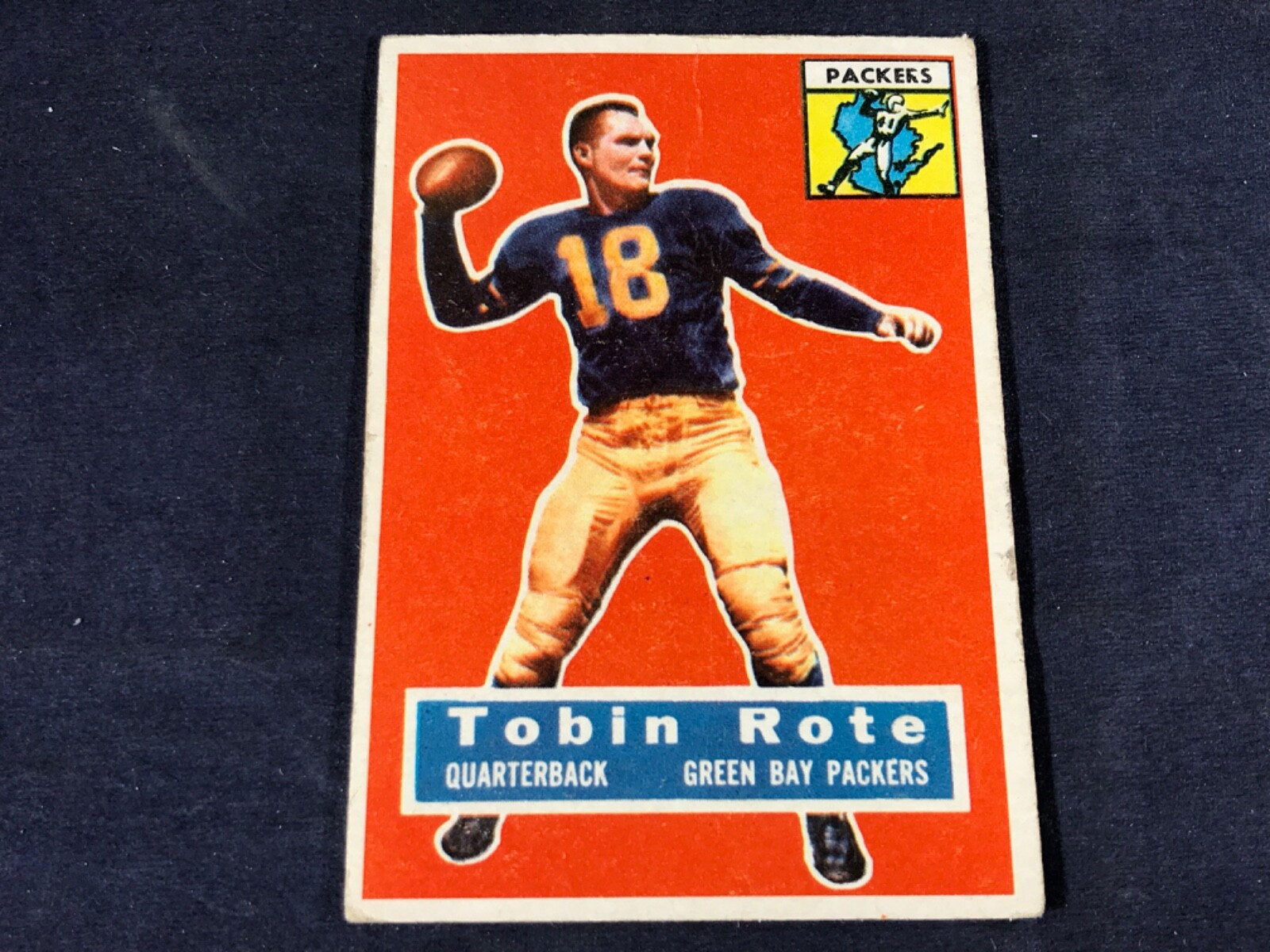 L4-37 FOOTBALL CARD - TOBIN ROTE GREEN BAY PACKERS - 1956 TOPPS - CARD ...