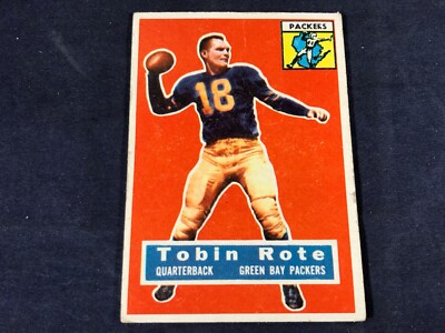 L4-37 FOOTBALL CARD - TOBIN ROTE GREEN BAY PACKERS - 1956 TOPPS - CARD ...