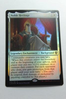 MTG Noble Heritage x1-Foil -Cmdr Legends: Baldur's Gate-Lightly Played ...