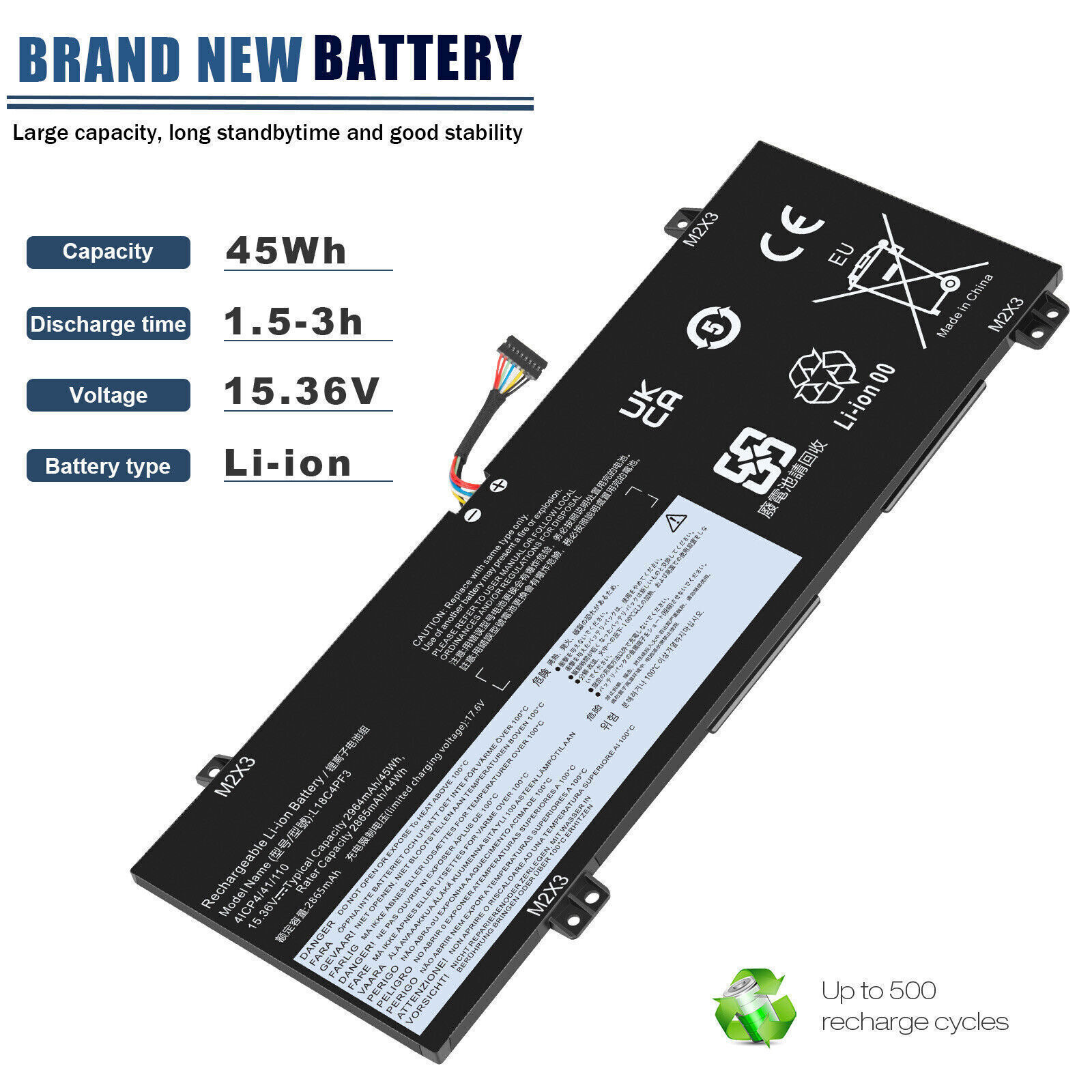 Battery for Lenovo Ideapad Flex-14API Type 81SS - Model 81SS0005US ...