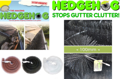 Genuine Hedgehog Gutter Brush 4m Lengths with Clip Options BLACK, BROWN ...