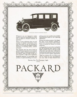 1920s 1923 BIG Antique Packard Single Six Sedan Automobile Car Art ...