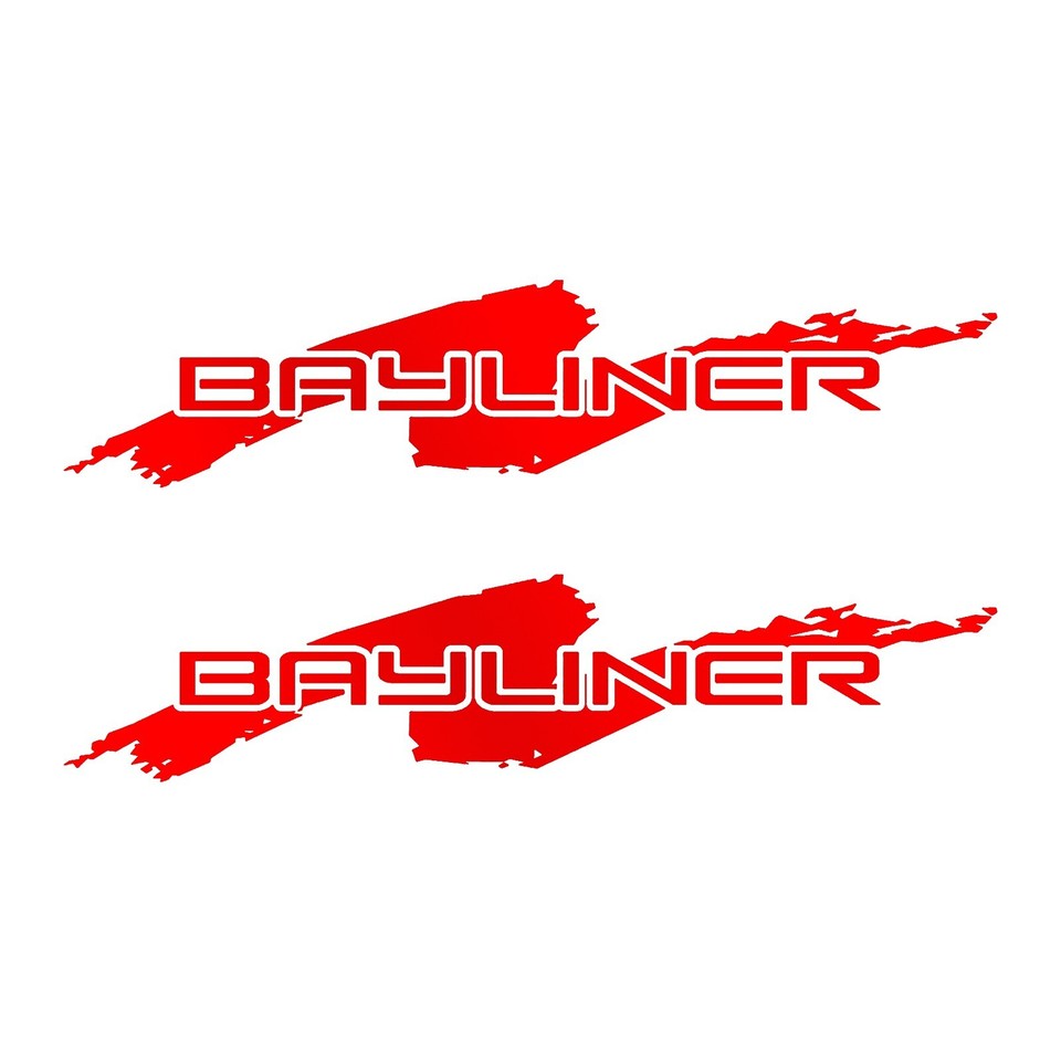 Set of 2 Vinyl Decals for Bayliner Boat Hull, bumper sticker. Free ...