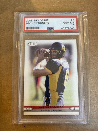 Aaron Rodgers 2005 Sage Hit Rookie Card #8 PSA 10 | eBay