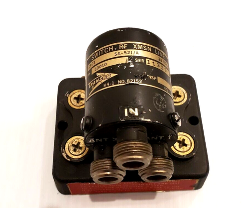 TRANSCO SA-521A 28V AIRCRAFT Radio Frequency RF Transmission Line ...