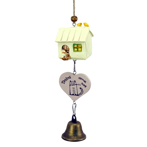 Yard Cage Ornament Bird House Wind Chime Home Garden Easy Install Clear ...