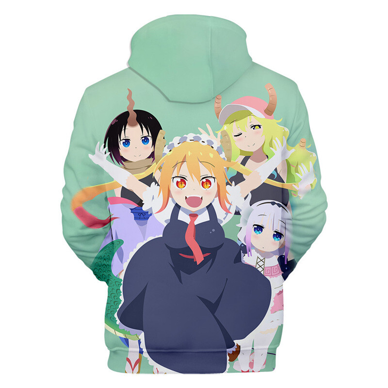 Miss Kobayashi's Dragon Maid Kanna Tohru Anime Hoodies Pullover Coat ...