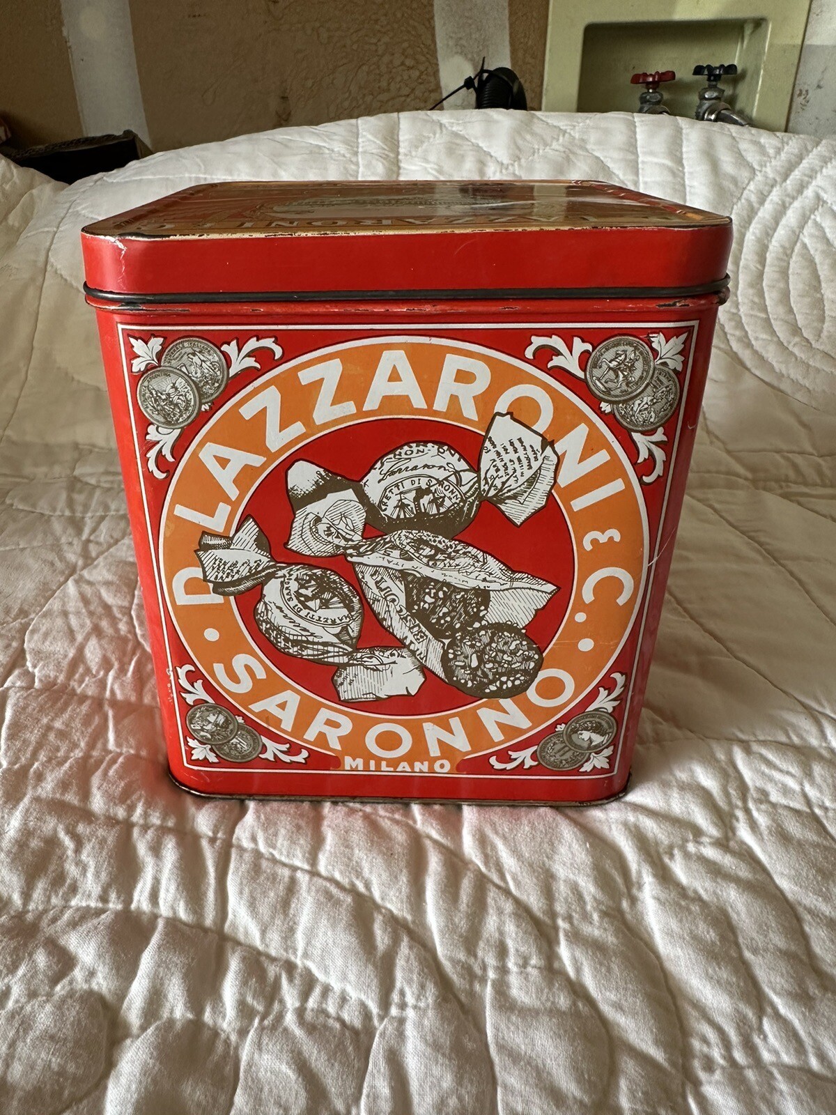 D Lazzaroni & C Saronno Milano Amaretti Biscotti Tin Italy & Just ...